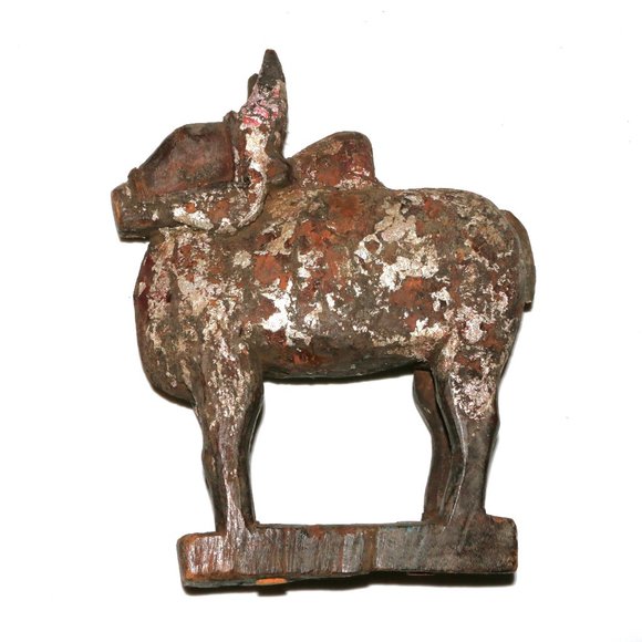 Handmade | Art | Vintage Carved Antique Donkey Mule Burro Brahma Bull ...